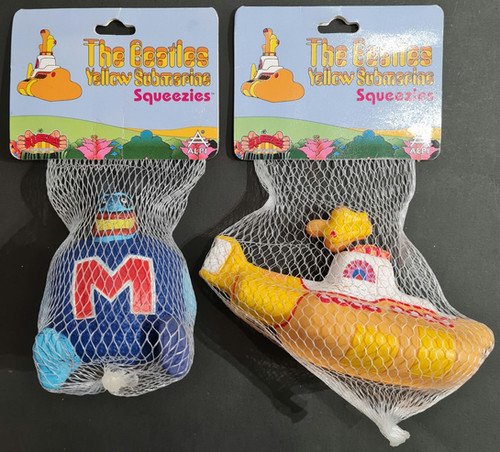 The Beatles Yellow Submarine Blue Meanie Max & Yellow Sub Squeezie ...