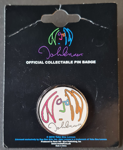 John Lennon Official Collectable Pin Badge - Self Portrait | memorabilia