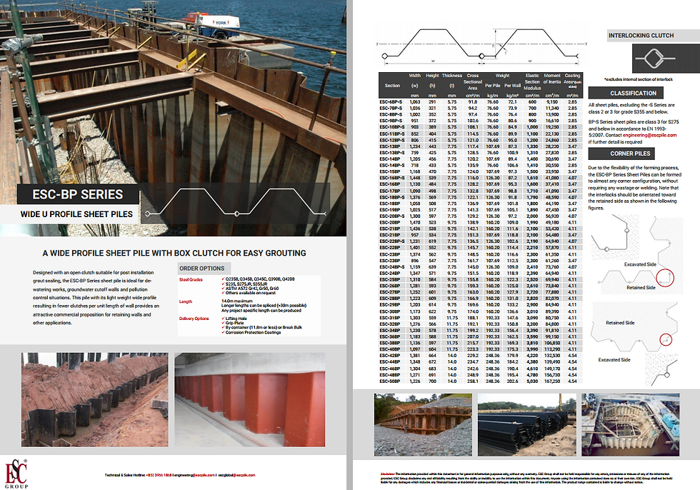 ESC Group - BP Series Sheet Piles