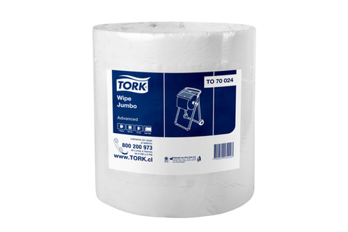 Paño / Toalla wipe jumbo doble hoja 1 Rollo X525 MT Tork TO70024 | PROCLEAN