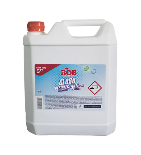 Cloro líquido Bidón 5 litros Mr ROB 1100041 | PROCLEAN