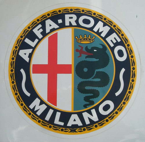 Alfa Romeo Milano Vinyl Badge / Decal, 7.5Cms Dia | AlfaStop | Classic ...