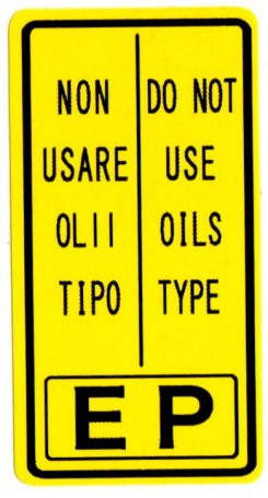 Gearbox Oil Type Sticker (Decal), Early, Non-Ep | AlfaStop | Classic ...