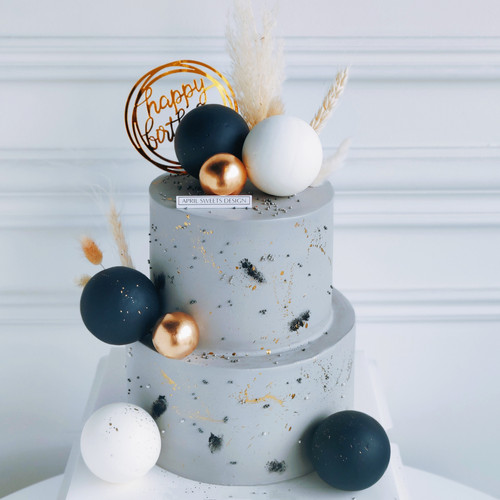 Graphite Absorption | APRIL SWEETS | Grey Birthday Cakes | Toronto ...