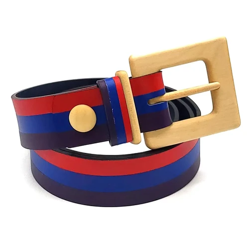 Luxury Women's Leather Wood Belt Guilin Gentle 353 | beyondtheattic