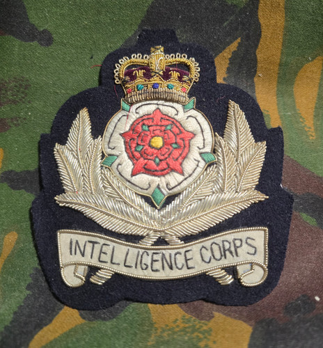 Intelligence Corps Wire Embroidered Bullion Blazer Badge - British Army ...