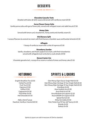 Menu | Catch79 Lossiemouth