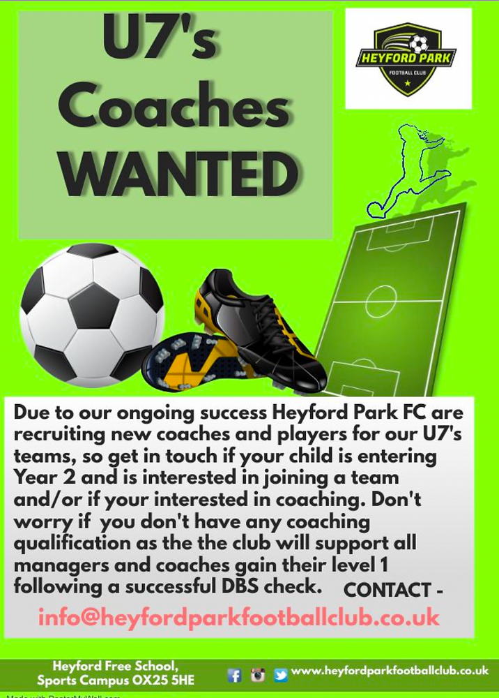 Coaches Needed....