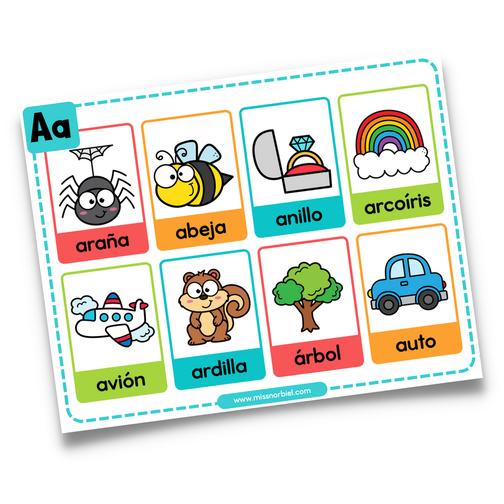 Palabras con a para niños