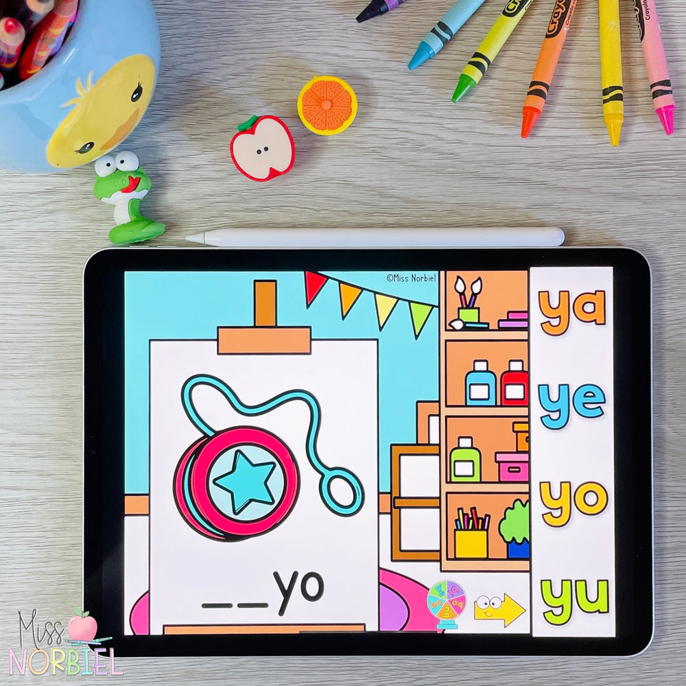 Sílabas ya ye yi yo yu | Palabras con la y