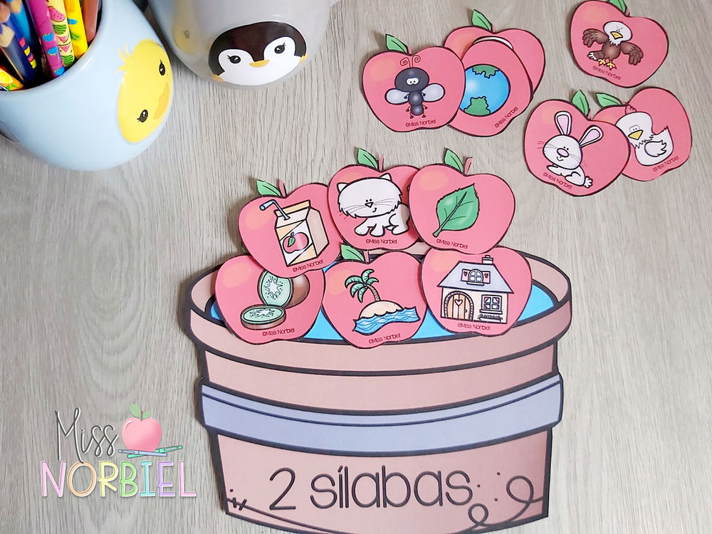 Conteo de sílabas, centro de lectoescritura