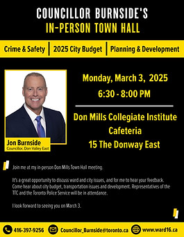 Jon Burnside | Toronto City Councillor | Don Valley East