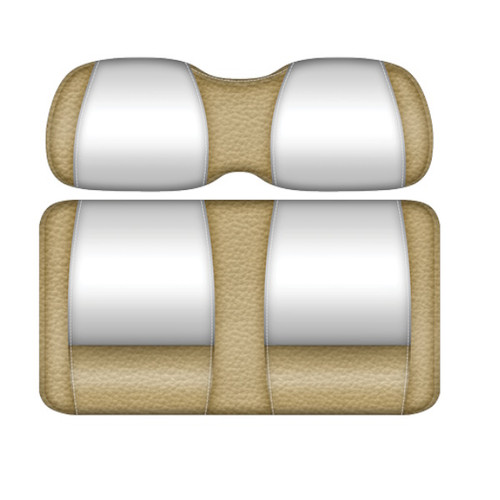 DoubleTake Veranda Front Cushion Set, Sand/White | Revolution Golf Cars