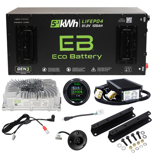 Eco Battery Gen3 51V 105Ah Skinny Yamaha G19/G22 Bundle | Revolution ...