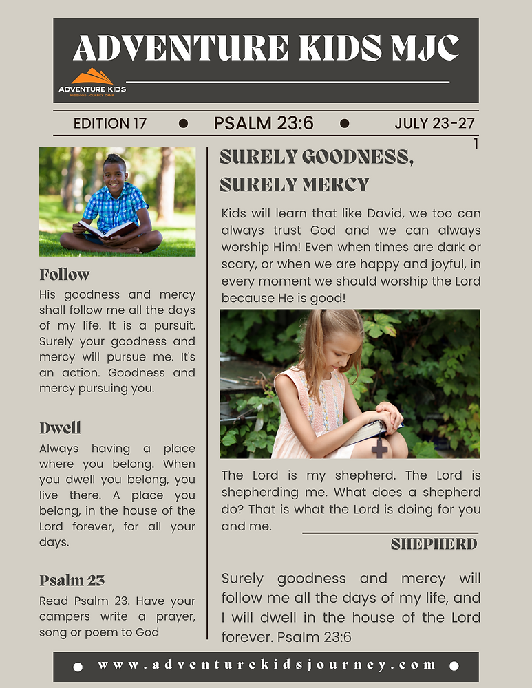 Surely Goodness, Surely Mercy