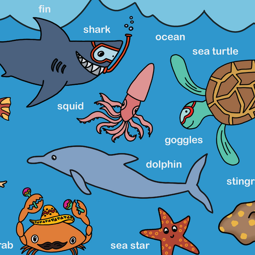 Under the Sea Poster | Language through Art