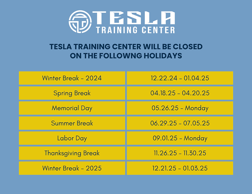 Academic Calendar | Tesla