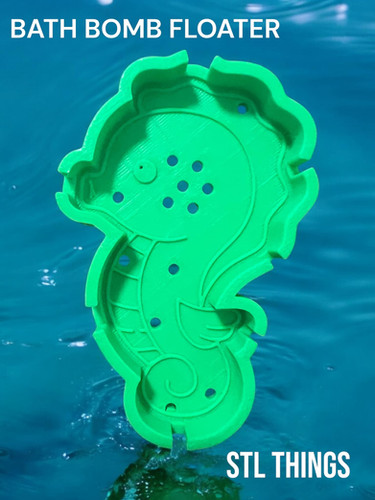 Seahorse Bath Bomb Floater | STL Things