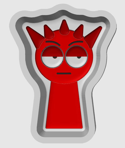 Sprunki Red Horns, Hybrid Mold | STL Things