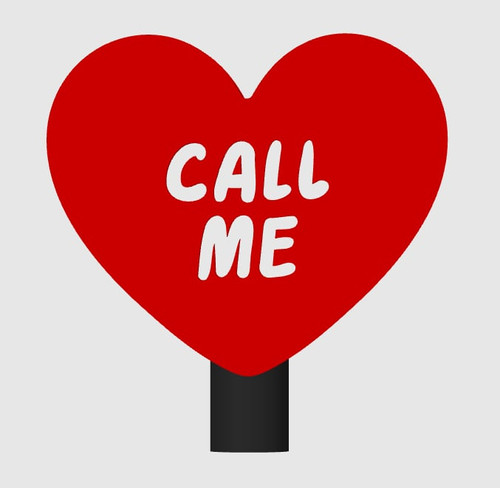 Conversational Heart Call Me, (Wand Handle Not Includ | STL Things