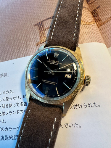 🌈🌈新返貨啦🌈🌈Vintage Rolex DateJust 1611🖤🖤Gilt Dial Door Stop 18K黃金頭 淨錶頭 (銅鑼灣店) | VintageUniversal1954