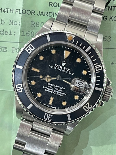 🌈🌈Rolex Subariner 168000💛原裝T-25黑面 夜光已變黃 超靚黃夜光點 珠都已變黃📃連上行紙⚓️VU742（旺角店 ...