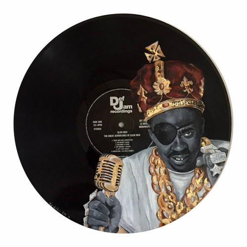 Slick Rick (hand-painted portrait) | Vinyl Art by The Artful Fro