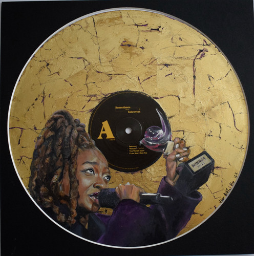 Little Simz (hand-painted portrait) | Vinyl Art by The Artful Fro
