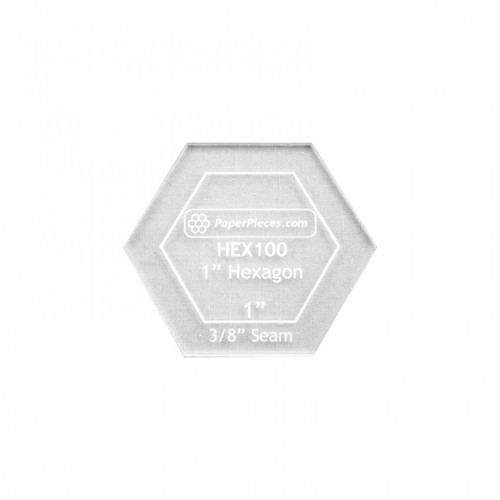 1" Hexagon Acrylic Template by Paper Pieces | English Paper Piecing at ...
