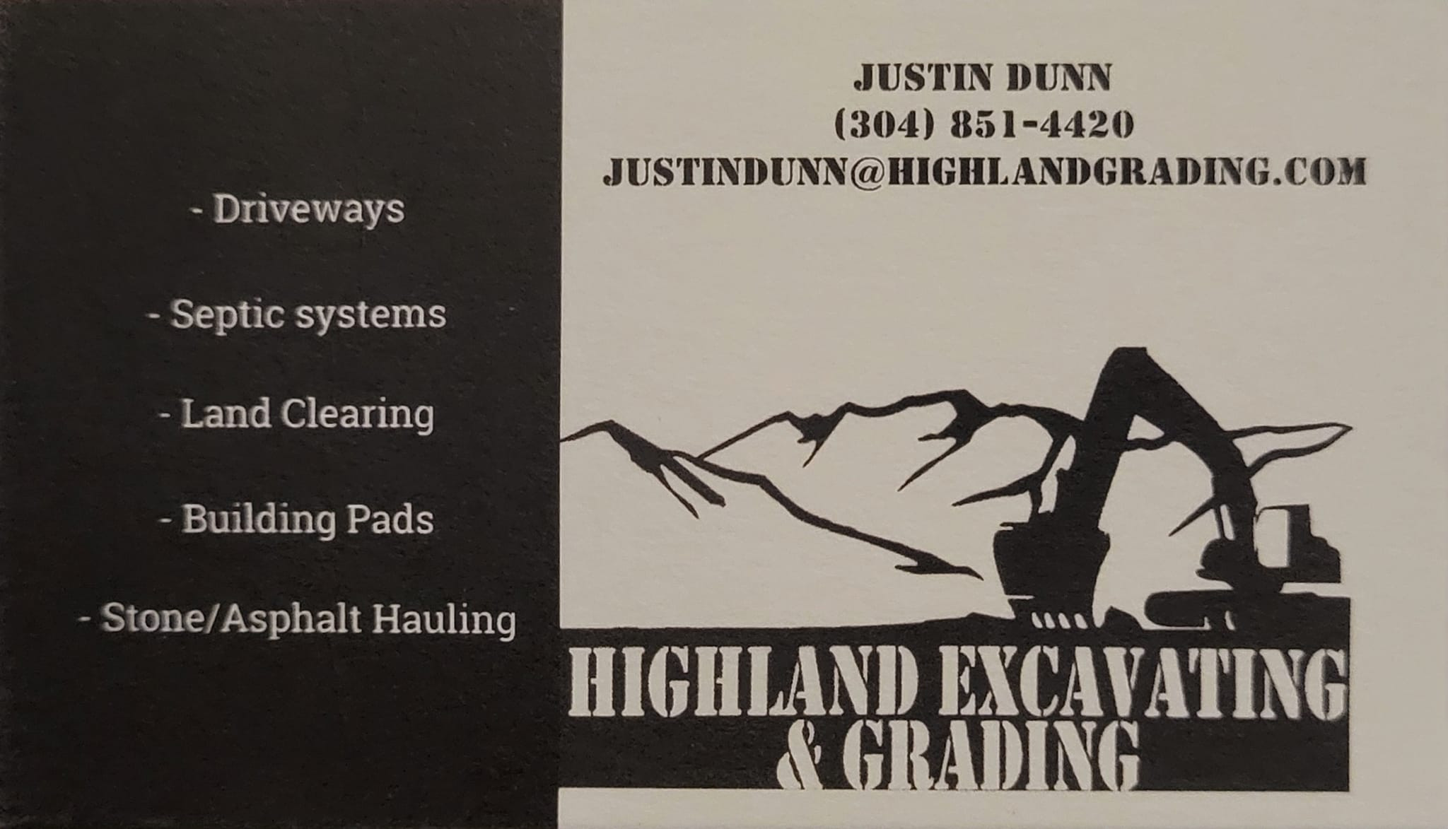 Highland Excavating & Grading, LLC. | General Excavation septic installation | 481 Rig West Road ...