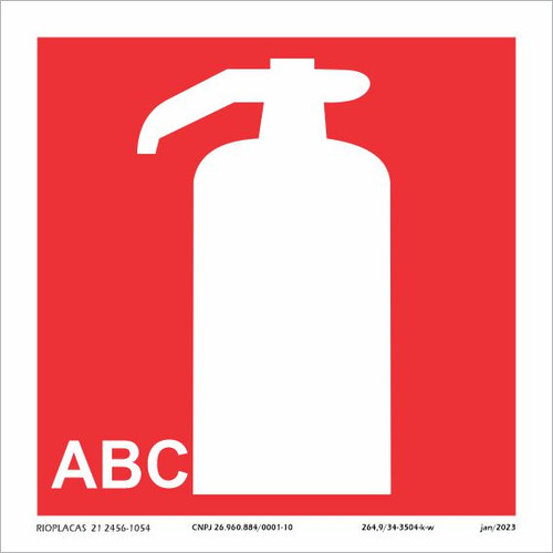 Placa de Sinalização de Extintor ABC | RIOPLACAS