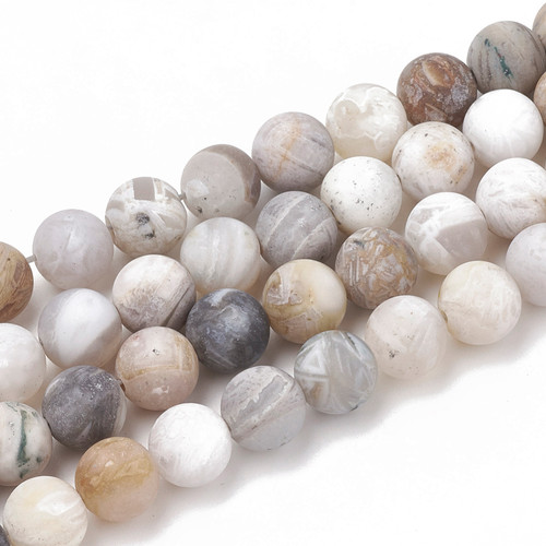 10 mm Natural Bamboo Leaf Agate | Oils and Beads