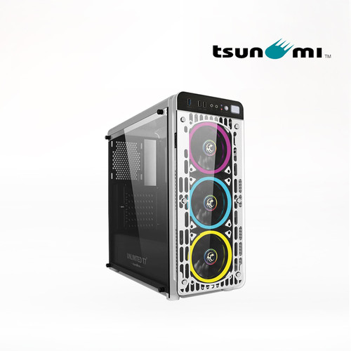 ATX CASE (NP) TSUNAMI UNLIMITED T7+ (WHITE) | Aclick