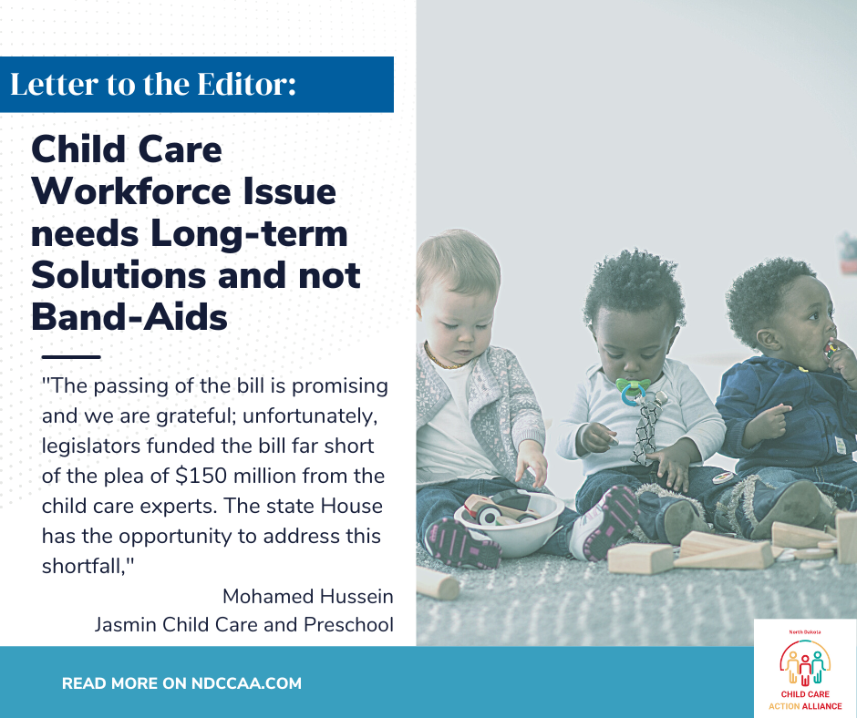Child Care Workforce Issue needs Long-term Solutions and not Band-Aids
