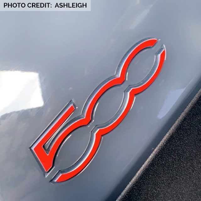 500 Badge Overlay Decal for Fiat 500 & Abarth 595 Car Parts ...