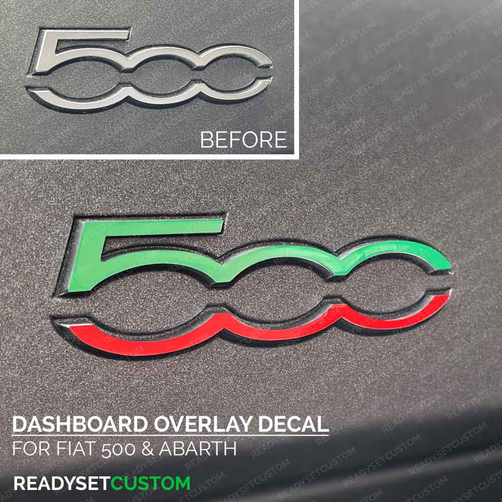 500 Badge Overlay Decal for Fiat 500 & Abarth 595 Car Parts ...