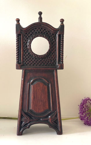 An Antique Walnut Pocket Watch Holder - grandfather clock ...