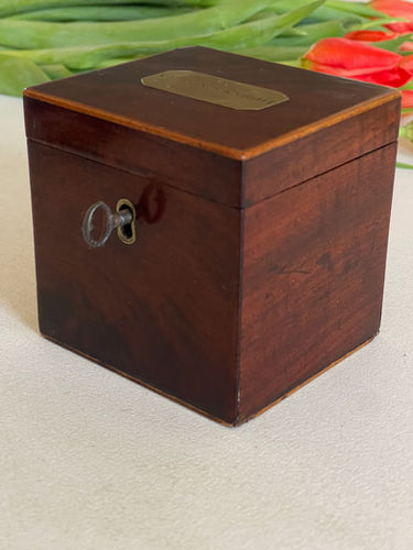 A Georgian Mahogany Tea Caddy – Welsh Provenance | treenantiquesdevon