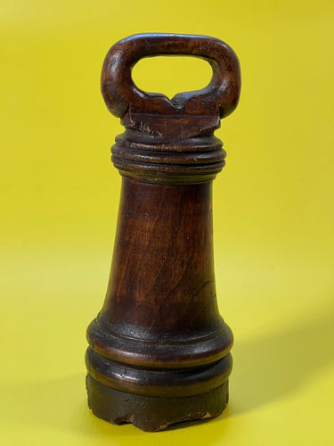 Antique Treen Doorstop - Bell Weight | treenantiquesdevon