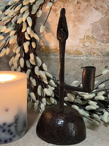 Antique Welsh Rushlight - on its original base | treenantiquesdevon