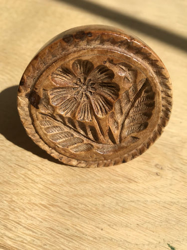 Antique Treen Butter Stamp | treenantiquesdevon