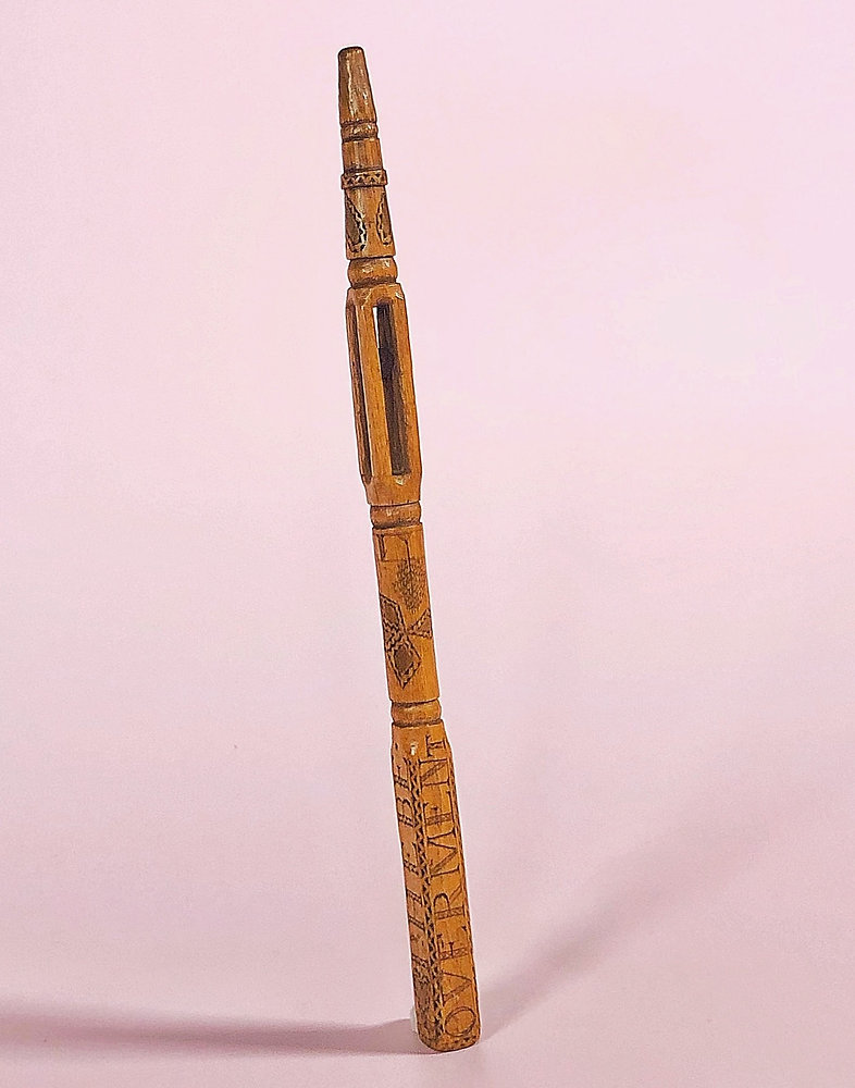 Antique Knitting Sheath - Named, Dated & Located