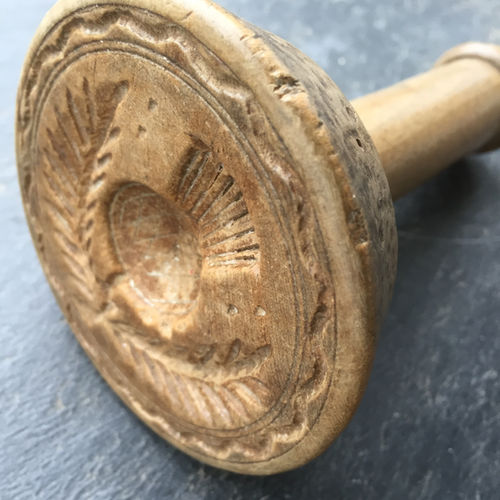 An Antique Treen Butter Stamp | treenantiquesdevon