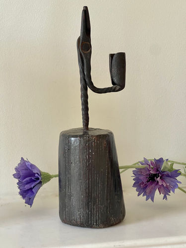 Antique Welsh/Devon Rushlight - on original base | treenantiquesdevon