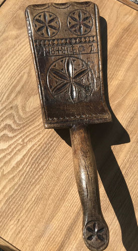 An Antique Treen Washing Bat - dated | treenantiquesdevon