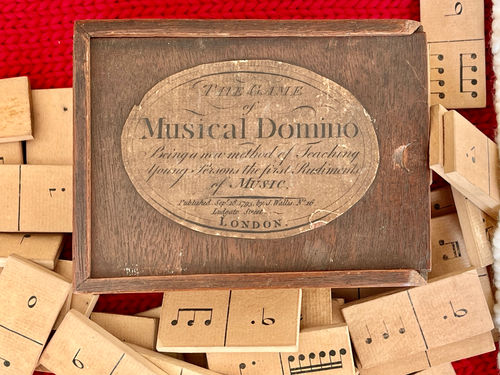 A Rare Antique Musical Dominoes Game | treenantiquesdevon