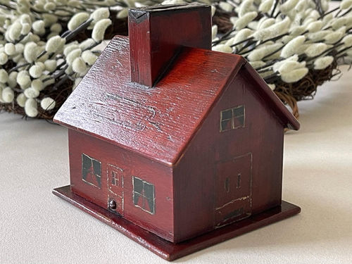 Antique Folk Art Money Box | treenantiquesdevon