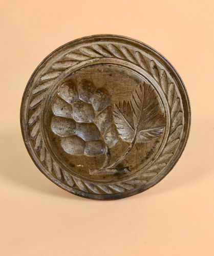 Antique Treen Butter Stamp - long handled | treenantiquesdevon