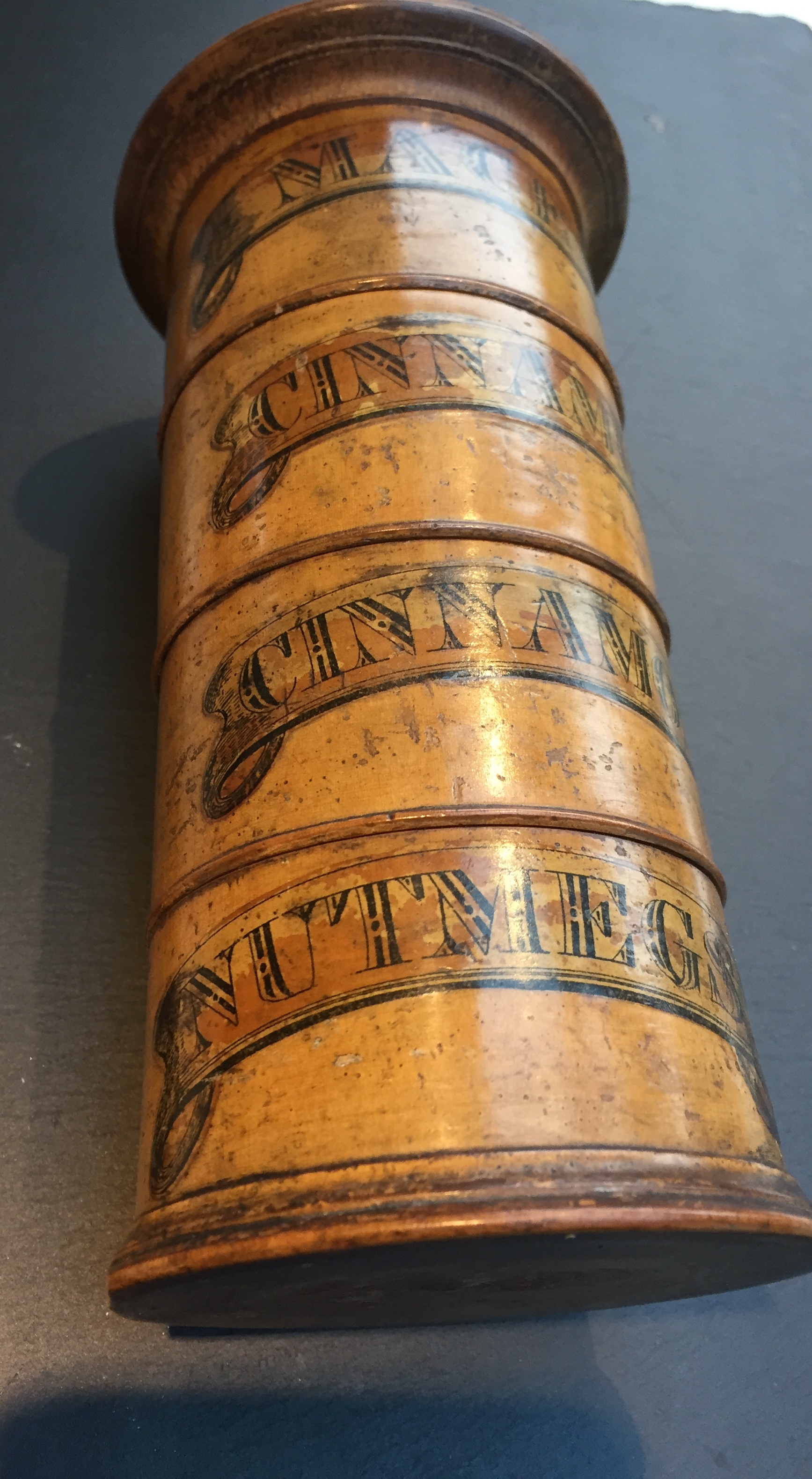 Antique Spice Towers - look closely at the labels! | Antique Treen ...