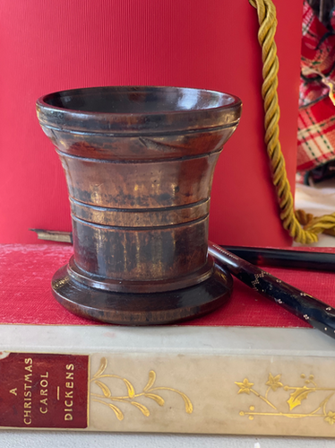 Antique Treen Pounce Pot | treenantiquesdevon